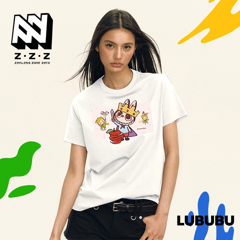 Z.Z.Z เสื้อยืด LABUBU The Little Prince คอกลมแขนสั้น ผ้าฝ้าย 7สี เนื้อ ...