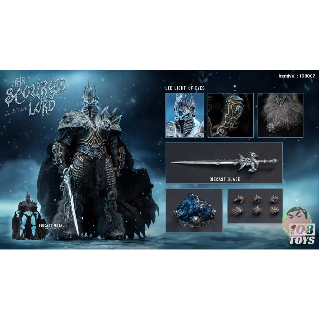 108 ของเล่น 1/6 108007 Warcraft Lich King Arthas Action Figure | Shopee ...