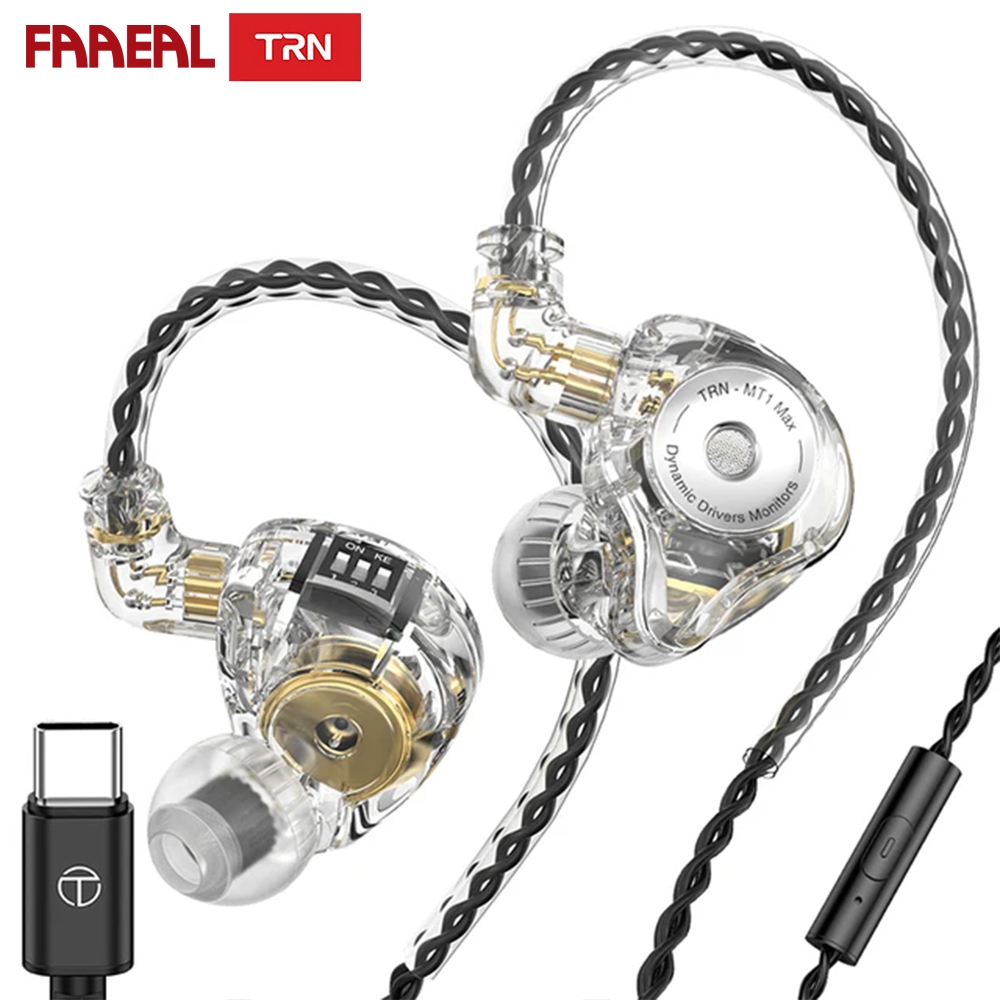 Faaeal TRN MT1 MAX จูนหูฟัง HIFI In-Ear Monitor 10 มม.แบบไดนามิก Tune ...