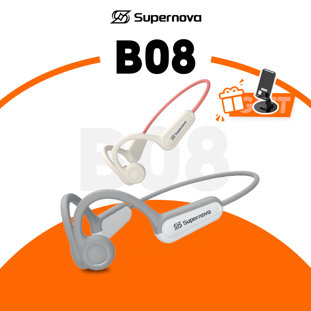 Supernova B08 หูฟังบลูทูธ5.4กีฬาหูฟังไร้สายชุดหูฟังการนํากระดูกพร้อม ...