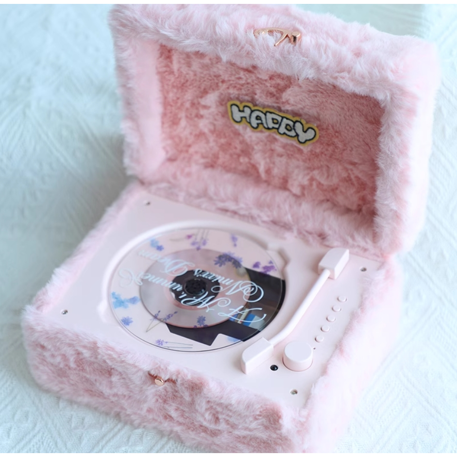 Retro Plush CD PLAYER ลําโพงชาร์จบลูทูธ PLAYER Audio CD PLAYER ...