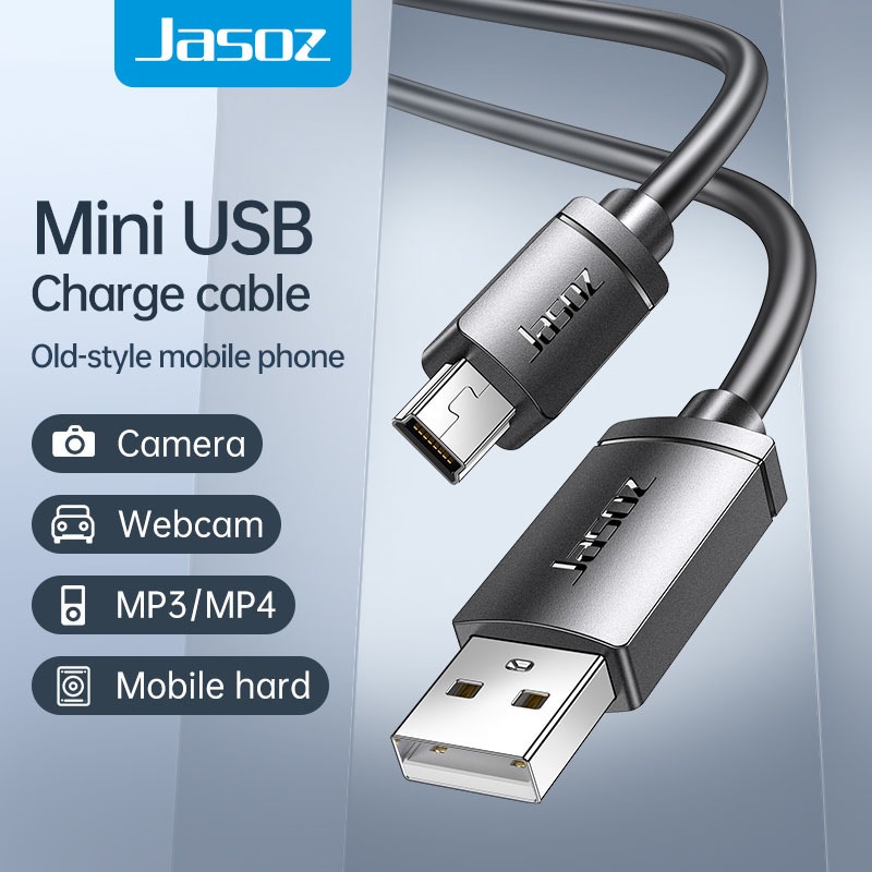 Jasoz USB A to Mini USB Cable 5 Pin 480Mbps USB2.0 Male to Male Fast ...