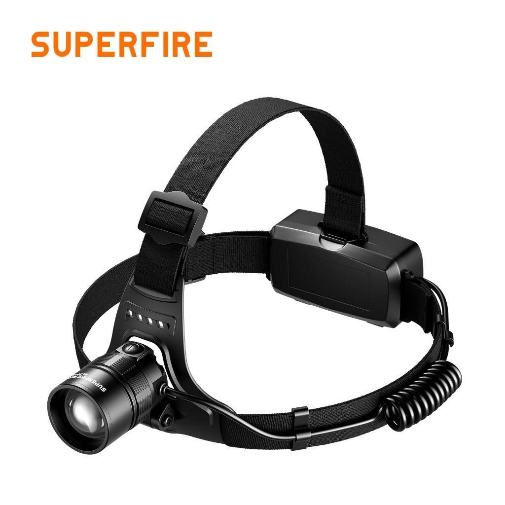 Superfire HL77-C 3W ไฟหน้า LED ที่มีประสิทธิภาพแบบชาร์จไฟได้ Telescopic ...