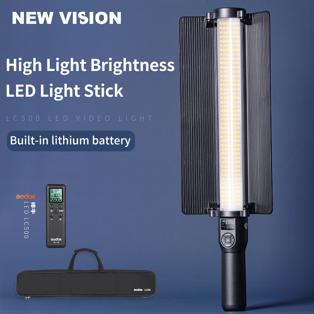 Godox LC500 3300K-5600K ปรับได้ LED Light Stick แบตเตอรี่ lithiunm ใน ...