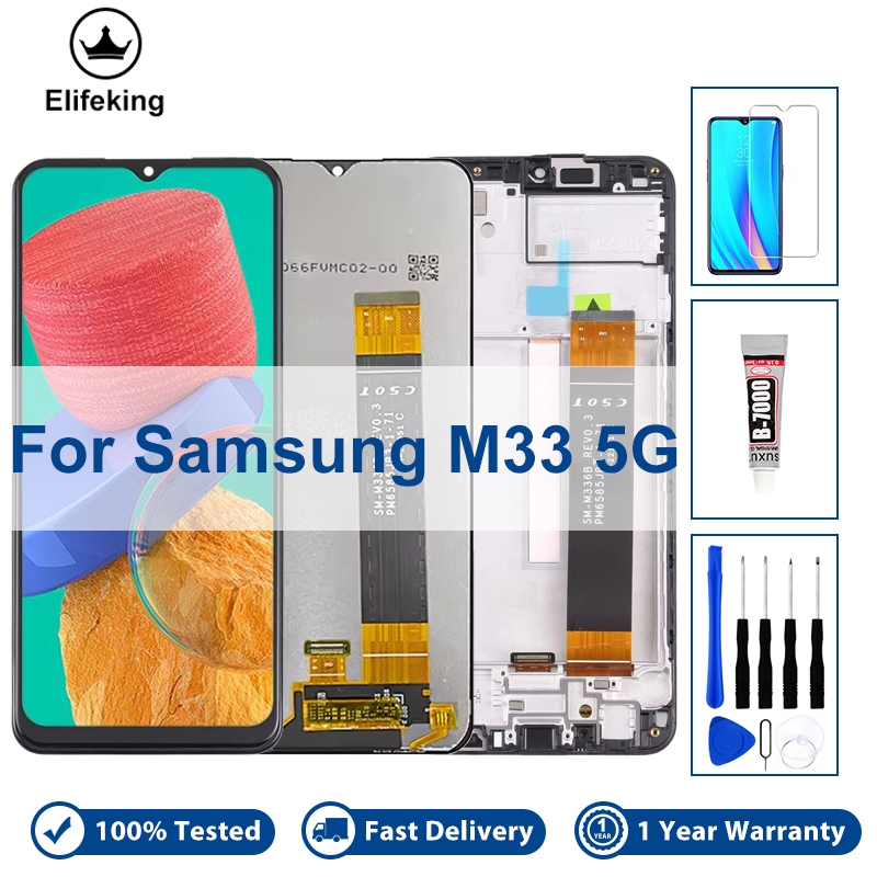คุณภาพสูง LCD สําหรับ Samsung Galaxy M33 5G M336 จอแสดงผล Touch Screen ...