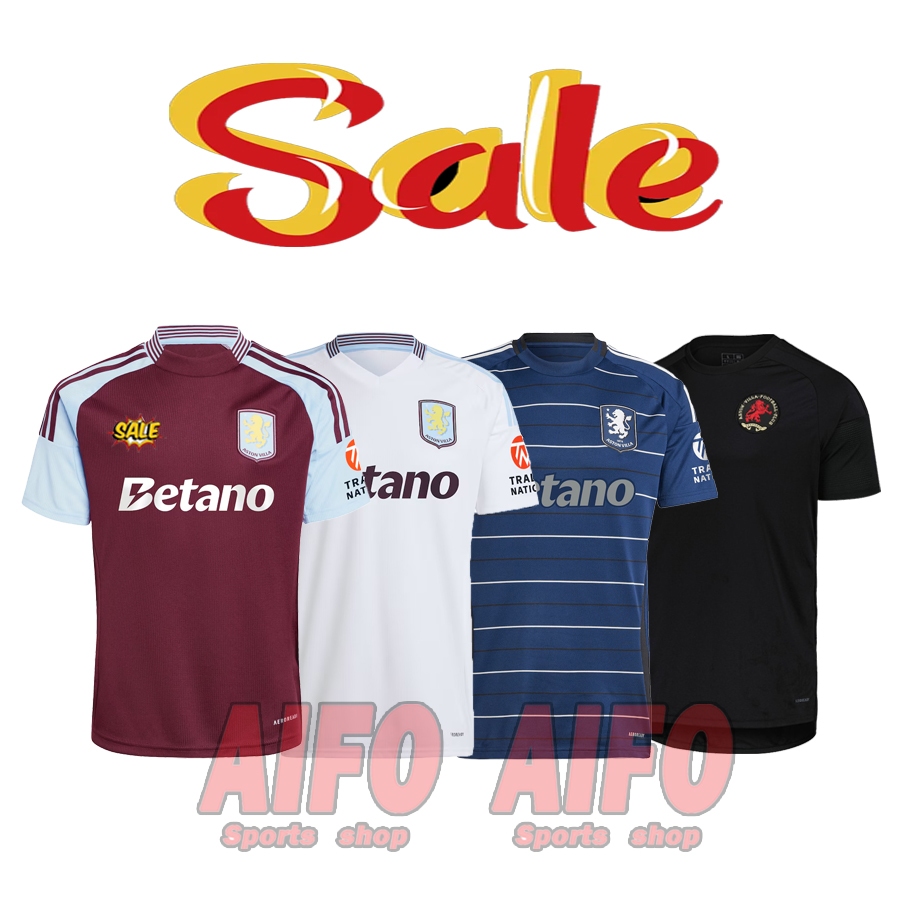 คุณภาพสูง AVFC Home Away Jersey 23/24/25 ฟุตบอลฟุตบอลเสื้อฟุตบอลผู้ชาย ...