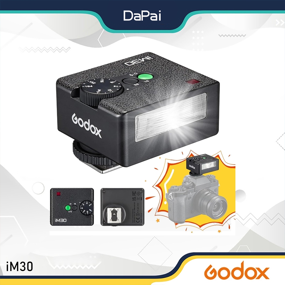 Godox iM30 Camera Flash Mini Pocket Flash for Various Camera Output ...