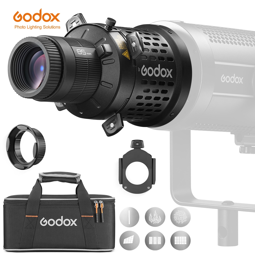 Godox BLP LED Projection สิ่งที่แนบมา 360° การหมุน, ตัวยึด Bowens, สปอตไลท์ใส, ความภาคภูมิใจ ...