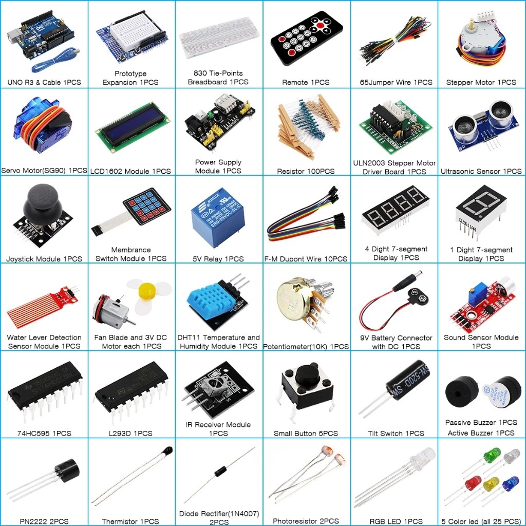 KLYSTR UNO R3 Project Super Starter Kit สําหรับ Arduino UNO R3 พร้อมบทช่วยสอนเข้ากันได้กับ ...