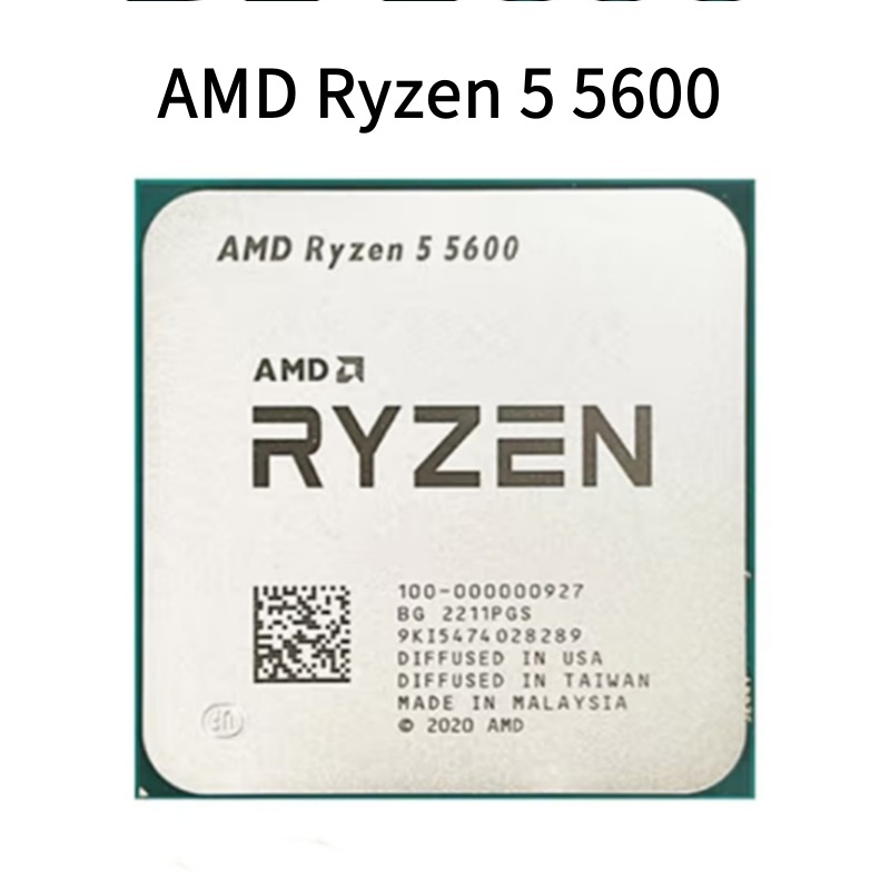 Amd Ryzen 5 5600 R5 5600 CPU โปรเซสเซอร์ B2 stepper ใหม่ 3.5 GHz 6-Core 12 ด้ายสูงสุด 4.4 GHz ...