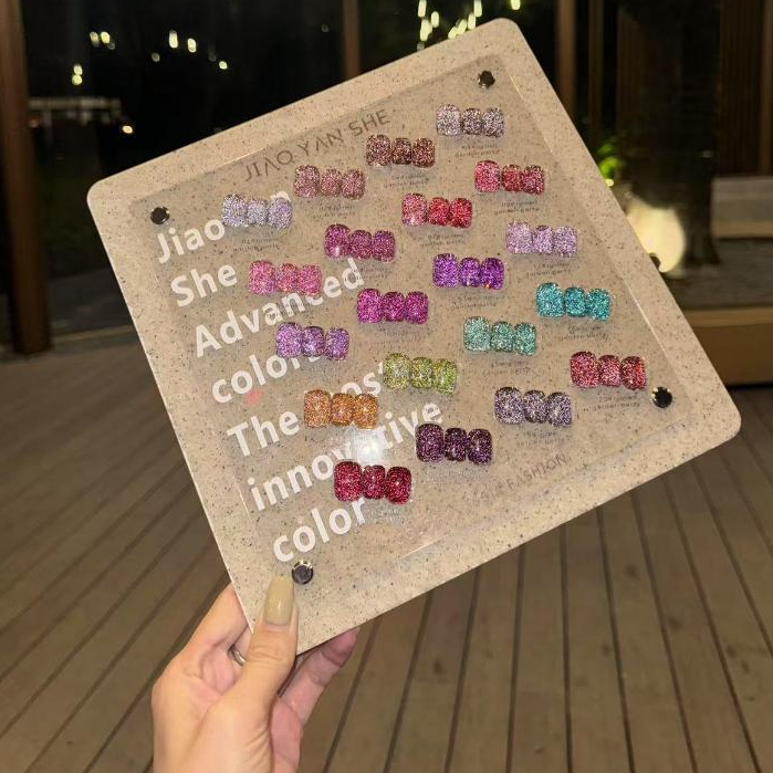พร้อมส่ง JYS 20 สี F9 (JIAO YAN SHE) สีเจลแฟลช disco flash สีเจลทาเล็บ สี แถม ชาร์ทสี ยาทาเล็บ ...