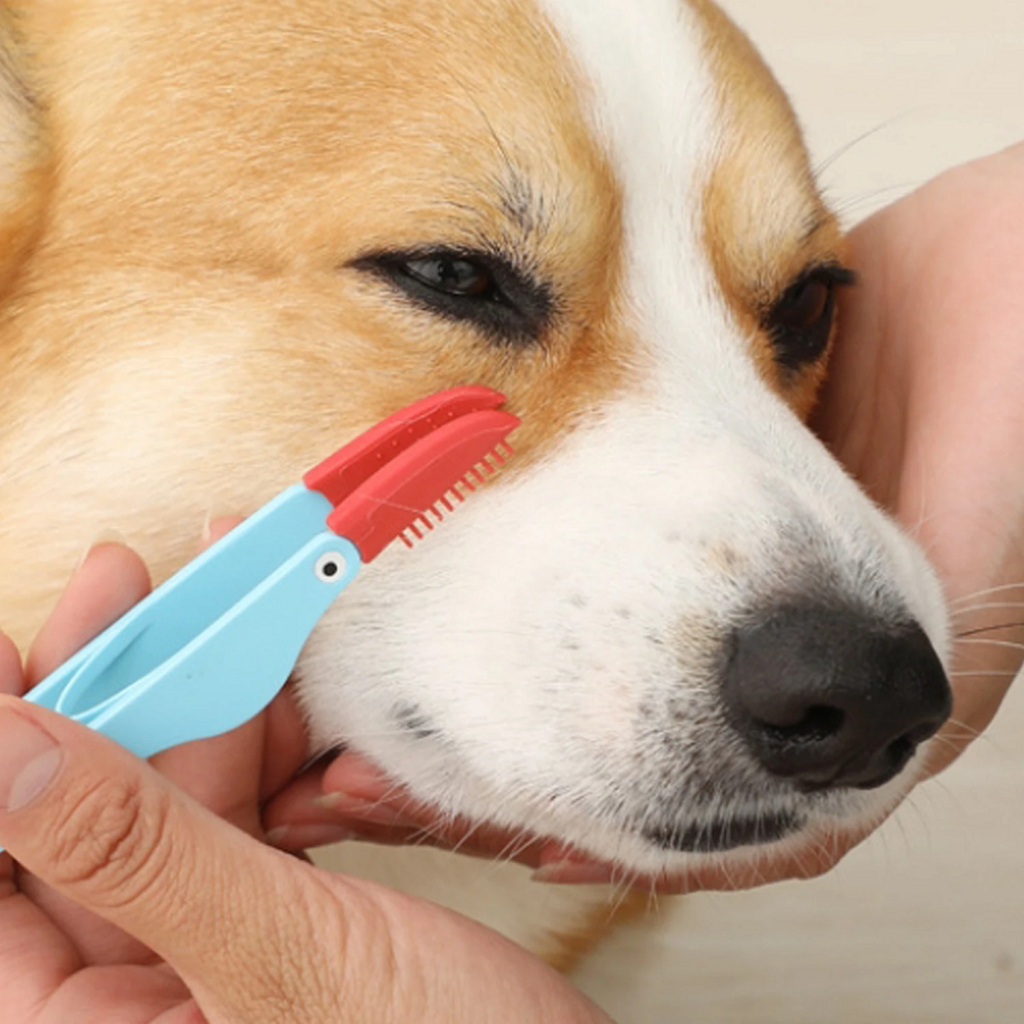 สัตว์เลี้ยง Eye Comb แปรงสัตว์เลี้ยง Tear Stain Remover หวีสองด้าน Eye ...