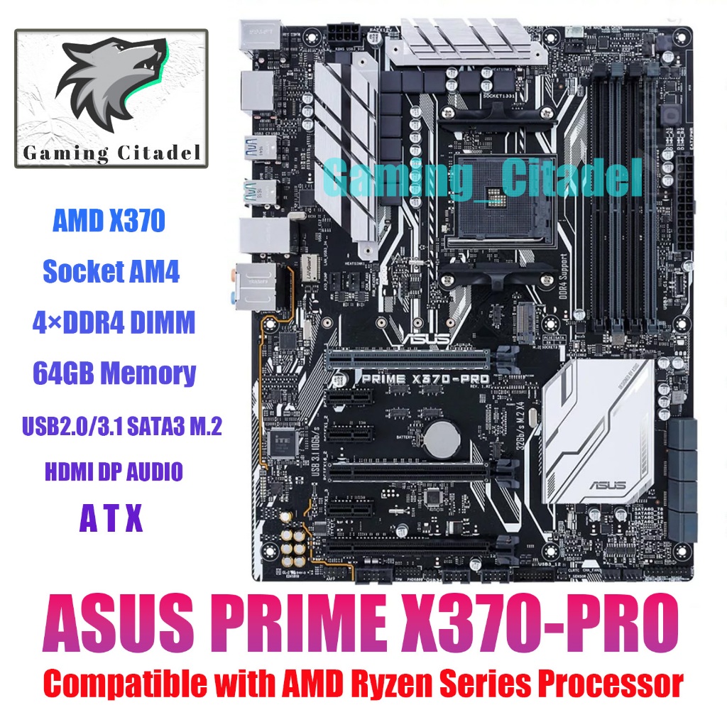 ใช้เมนบอร์ด ASUS X370 PRO ATX DDR4 รองรับการทดสอบโปรเซสเซอร์ AMD Ryzen ...