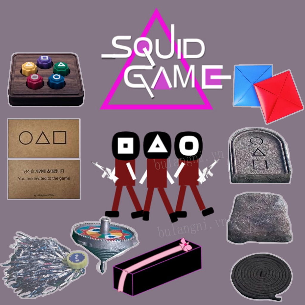 Squid Game 2 Six Legs Korean Traditional Game Set (Jebi Chagi, Gong-gi ...