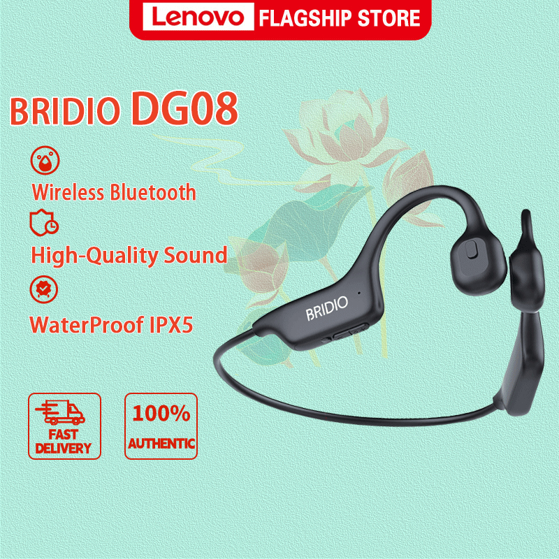 Bridio DG08 IPX5 Bone Conduction หูฟังไร้สายบลูทูธกันน้ํารองรับการโทรด้วยเสียงว่ายน้ํากีฬา ...