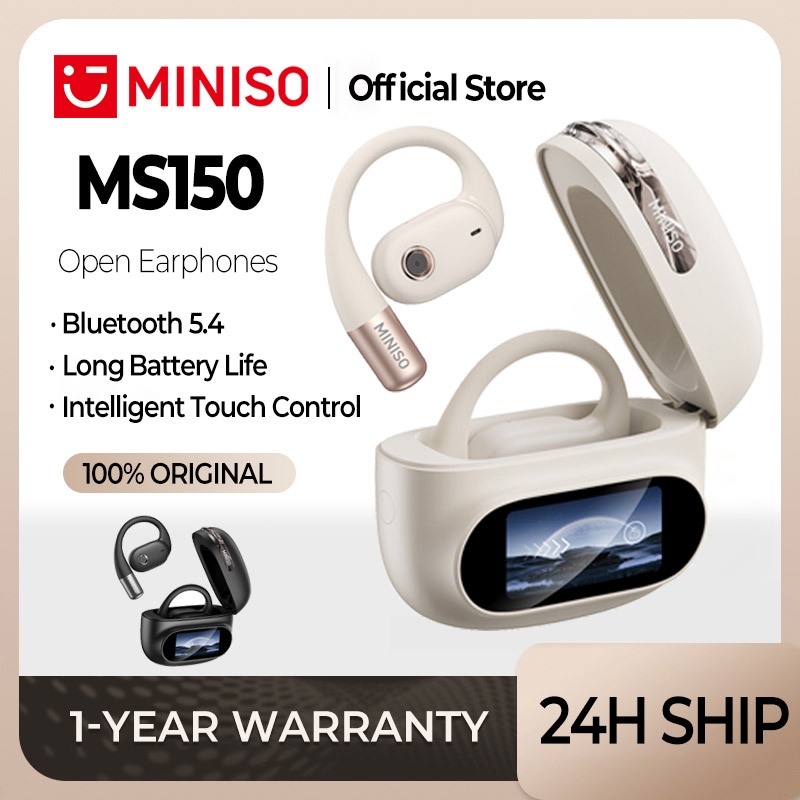 Miniso MS150 หูฟังบลูทูธสําหรับเล่นเกมบลูทูธ 5.4 หูฟังพร้อมไมโครโฟนลด ...