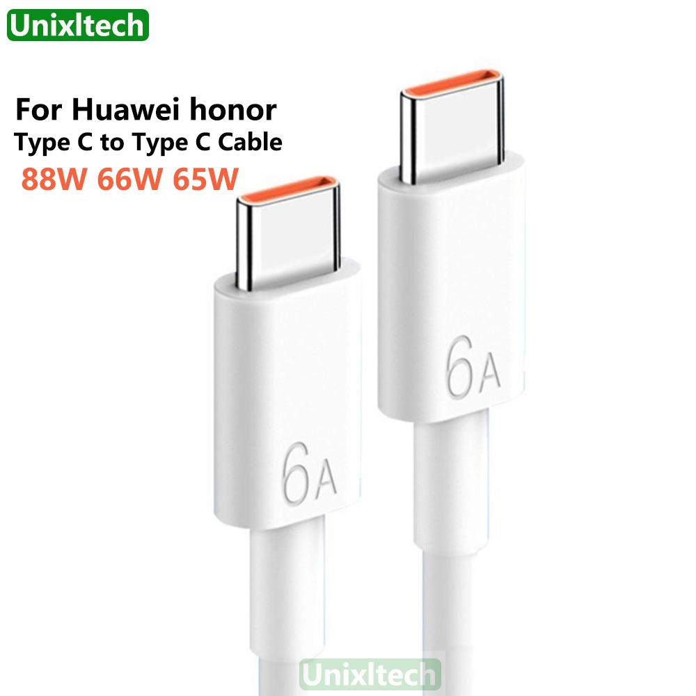 สําหรับ Huawei honor 6A 88W 66W PD Type C ถึง Type C สายชาร์จเร็วสําหรับ Matebook แล็ปท็อป ...