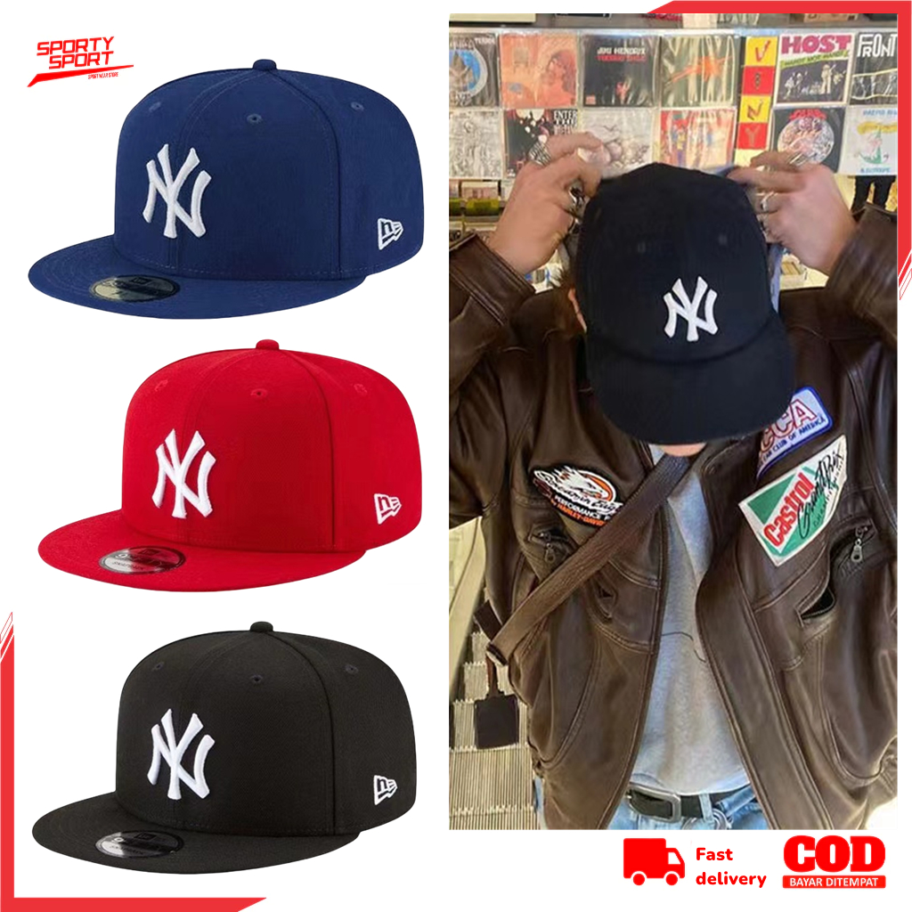 ฮิปฮอป แบนราบด้านบน Most Popular New MLB Full Cover Cap Fitted Hat ...
