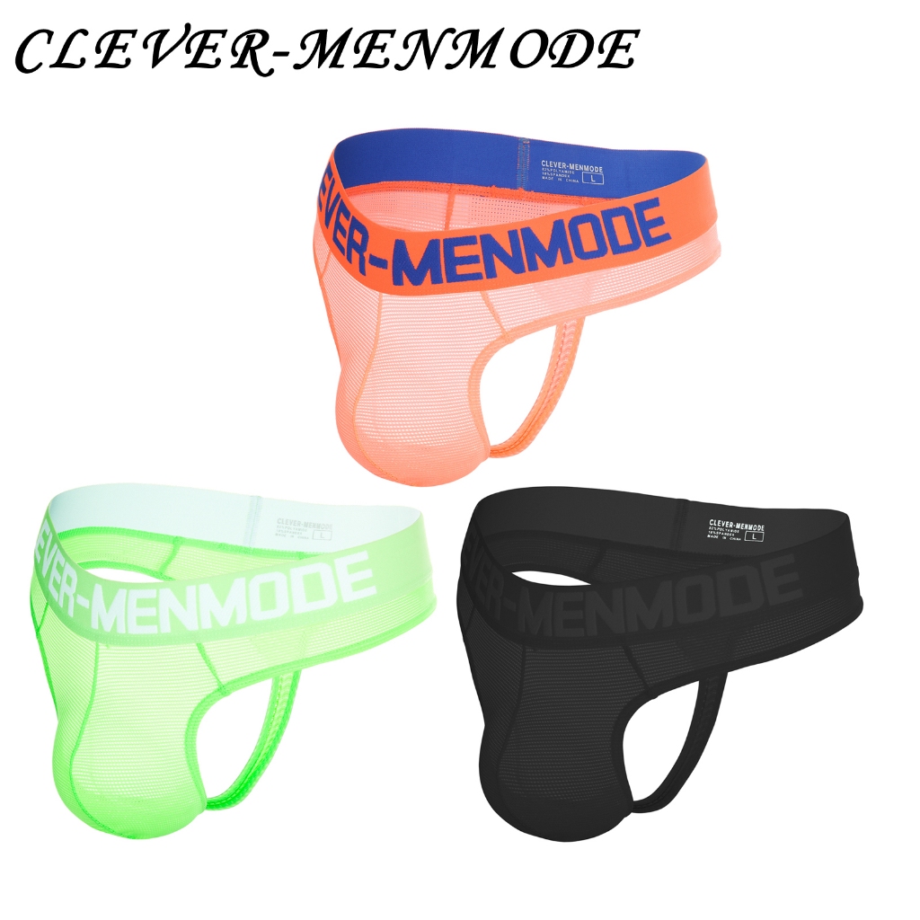 CLEVER-MENMODE ชุดชั้นในผู้ชายเซ็กซี่ตาข่าย Breathable Hollow ก้น G ...