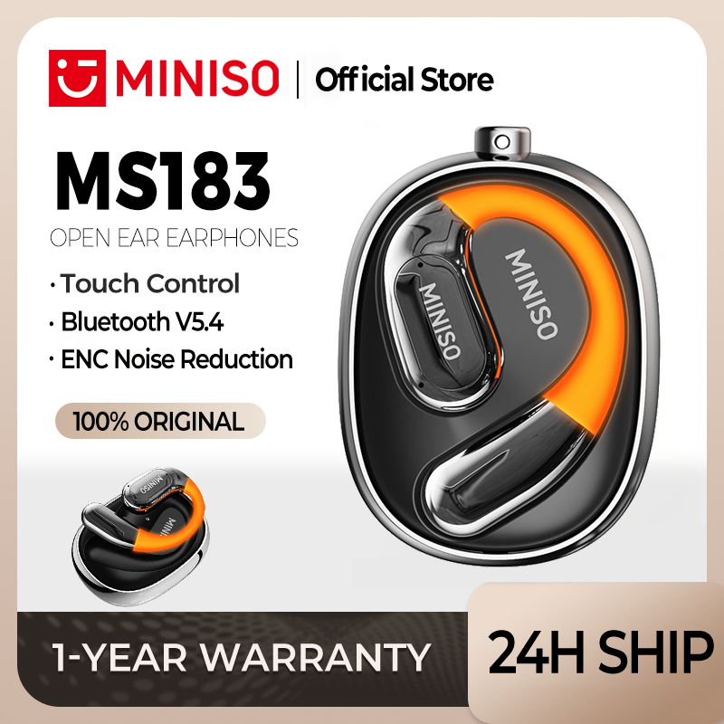 Miniso MS183 Al หูฟังบลูทูธอัจฉริยะ การแปลแบบเรียลไทม์ หูฟังไร้สาย OWS พร้อมไมโครโฟนมินิบลูทูธ 5 ...
