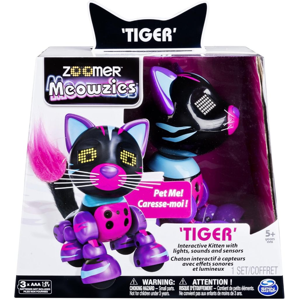 Zoomer Meowzies Tiger - Kitten with Lights - Sounds And Sensors ...