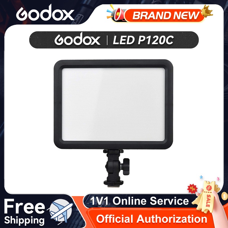 Godox Slim ไฟ LED P120C 120C 3300K-5600K สตูดิโอวิดีโอโคมไฟต่อเนื่อง ...