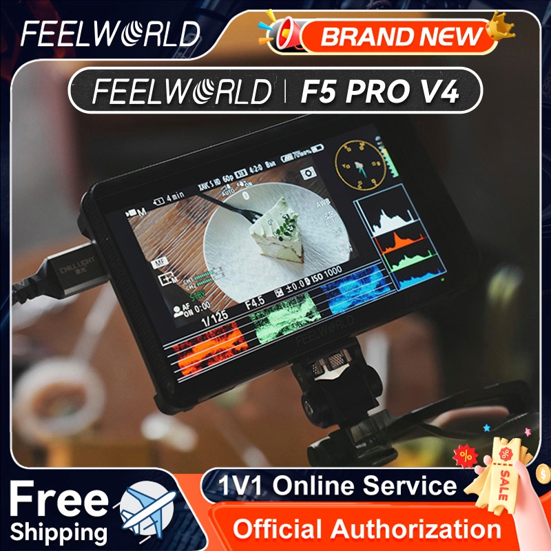 Feelworld F5 PRO V4 การถ่ายภาพวิดีโอ Field Monitor 4K 3D หน้าจอสัมผัส ...