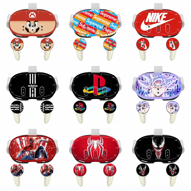 สติ๊กเกอร์ผิว 55 สีเข้ากันได้กับ Oculus Meta Quest 3 VR Vinyl Decal ...