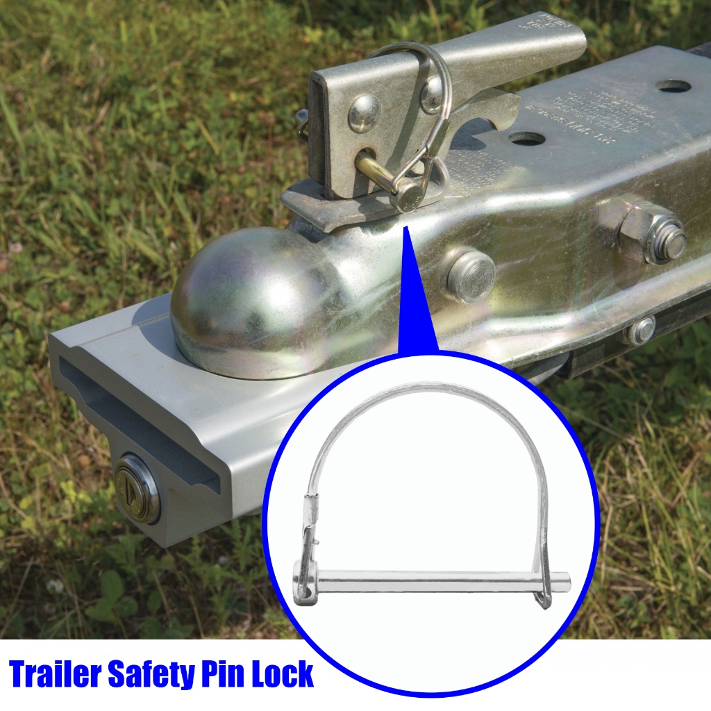 Quick Trailer Coupler Safety Pin Lock 1/4 6mm Dia x 50mm 70mm D แหวนรอบ ...