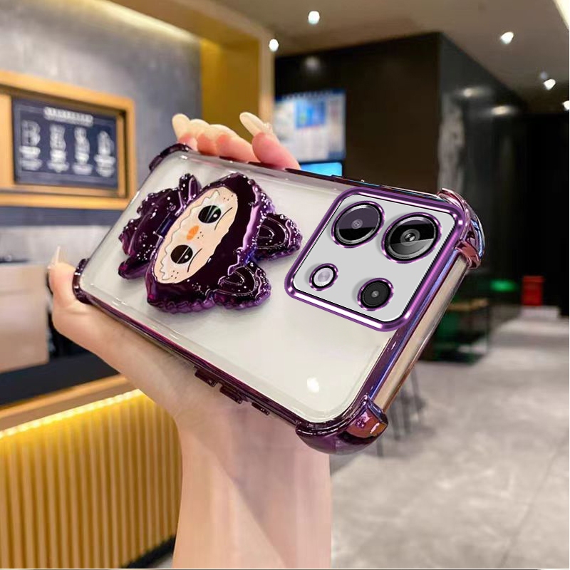 น่ารักสําหรับ Xiaomi Redmi Note 13 Pro 4G 5G Labubu ขาตั้งปลอกกระจก ...