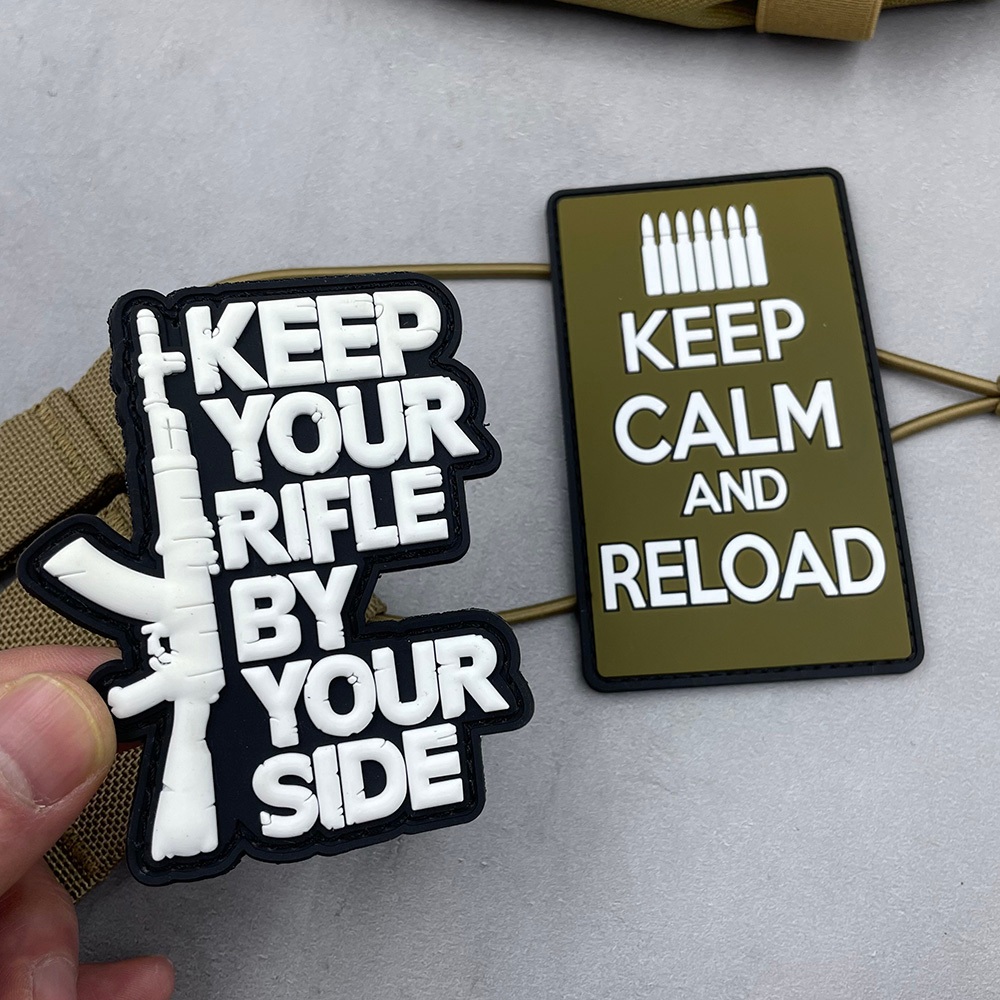 Pvc Rubber Tactical Morale Badge Military Patch KEEP CALM Armband with ...