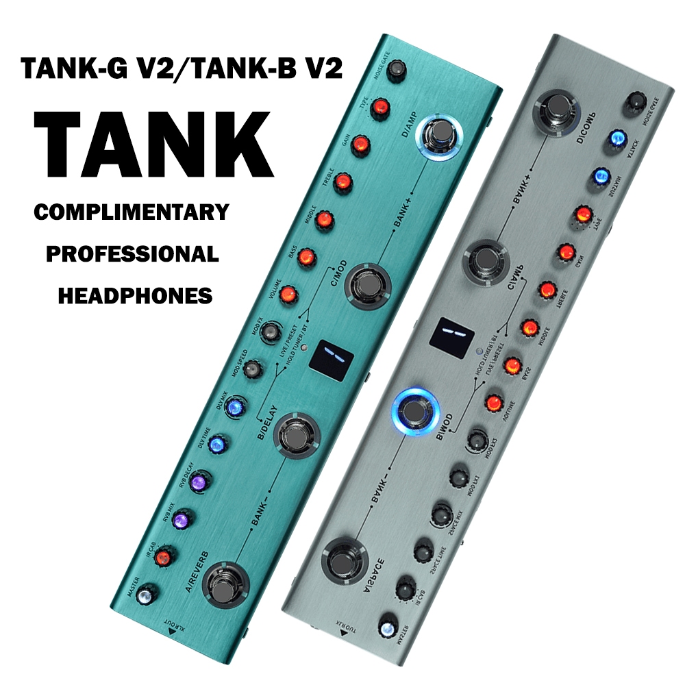 M-vave Tank-G/Tank-B V2 YUIMER เอฟเฟกต์กีตาร์ไฟฟ้า, เอฟเฟกต์ที่ครอบคลุม ...