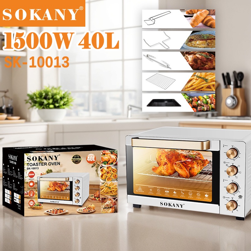 SOKANY 1500W 40L เตาอบ เตาอบไฟฟ้า Electric oven รับประกัน 2 ปี | Shopee ...