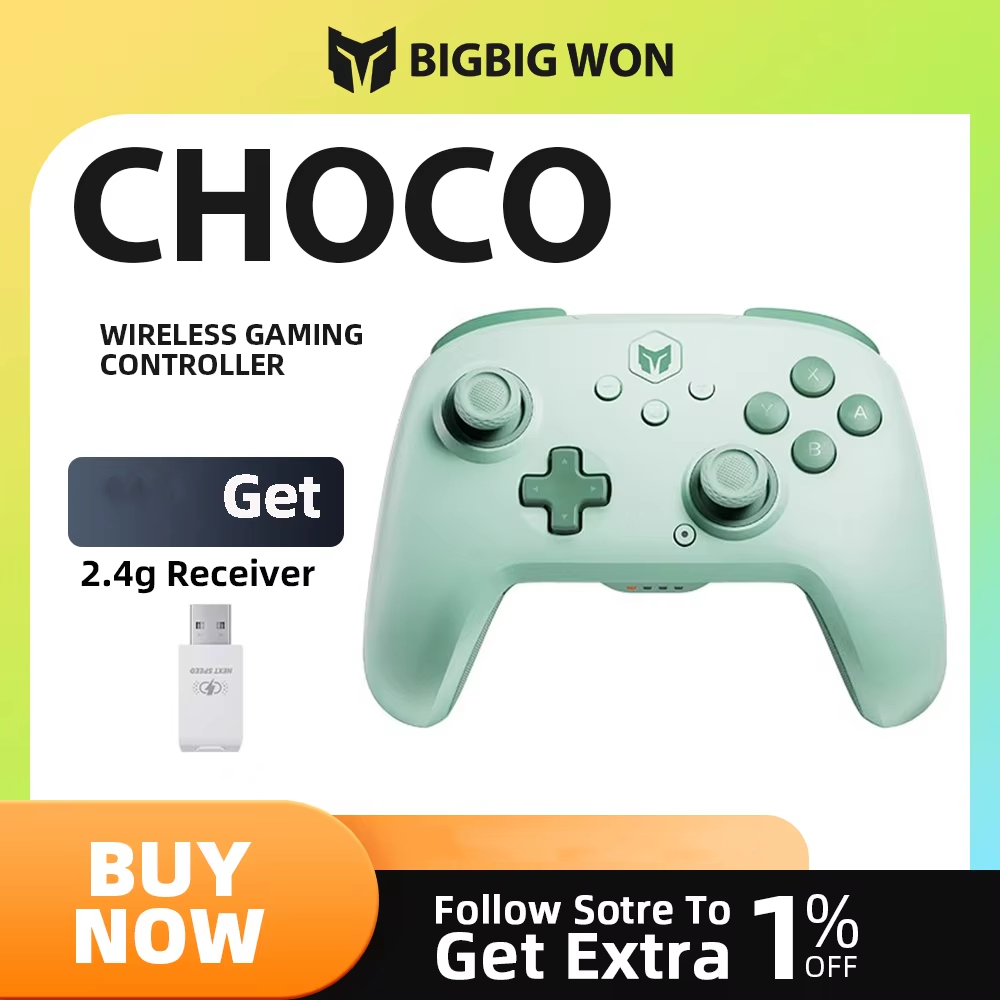 Bigbig WON CHOCO บลูทูธเกมGamepad PC Controllerปุ่มที่กําหนดเอง/NFC/Turbo/ฟังก์ชั่น 6 แกนสําหรับ ...