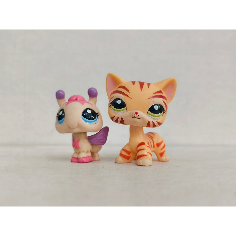 2 ชิ้น/ล็อต LPS ของเล่น Littlest Pet Shop Bee Cat #2089#1451 ตัวเลข ...