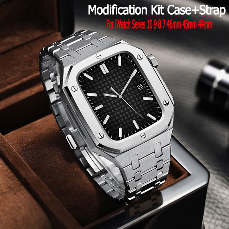 jansin modification mod kit สายสแตนเลส + เคสสําหรับ สําหรับ iwatch ...
