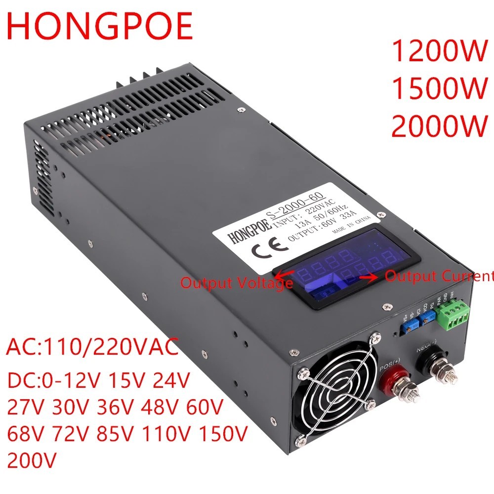 จอแสดงผลดิจิตอล 1200W 1500W 2000W 0-12V 15V 24V 30V 36V 48V 60V 72V 110V 150V 200V Current และ ...