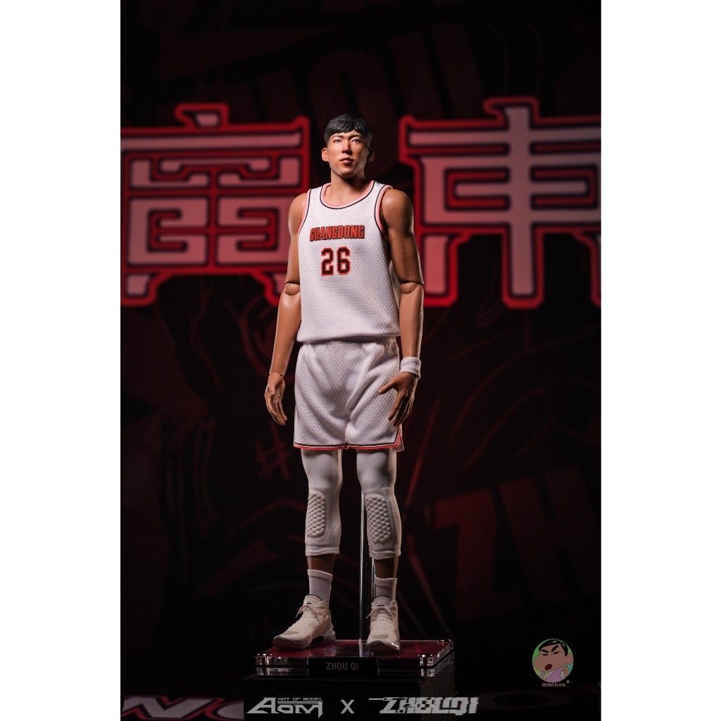 AOM TOYS Studio 1/6 CBA Zhou Qi linkage autographed limited edition Action Figure | Shopee Thailand