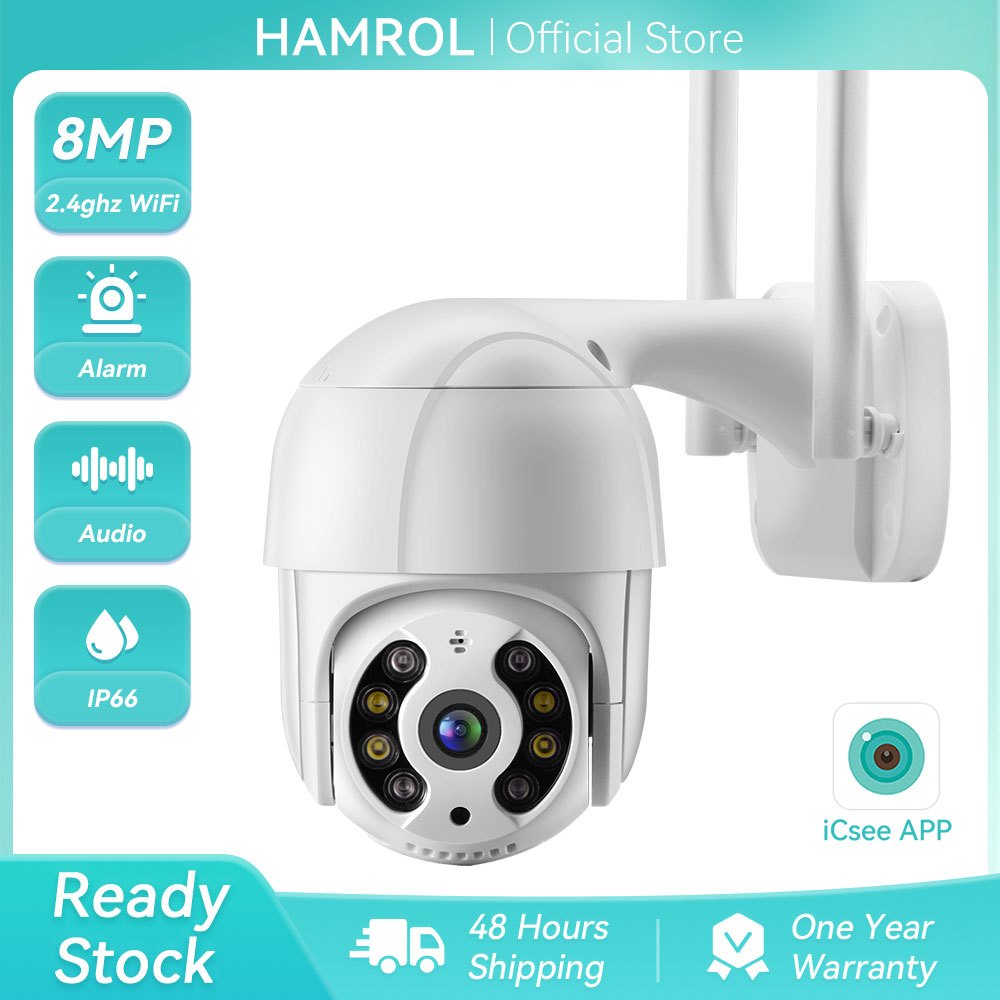 Hamrol Super 1080P PTZ Wireless IP Camera AI Human Detection 4X Digital ...