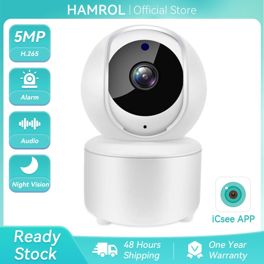 Hamrol HD 5MP WIFI IP Camera Wireless CCTV Security 1080P PTZ Camera ...