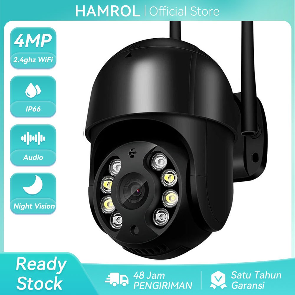 Hamrol 8MP 4K Ultra HD CCTV PTZ Wifi IP Camera Outdoor Wireless 5MP 5X ...