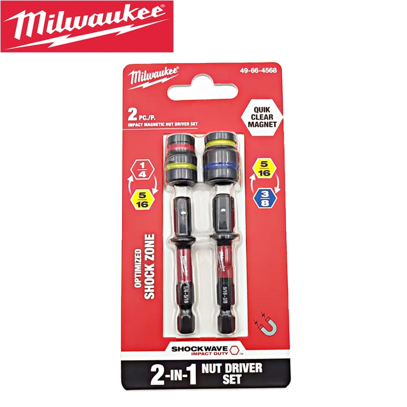 Milwaukee 49-66-4568 2-In-1 Magnetic Nut Driver ชุด Anti Break Firm ถือ ...