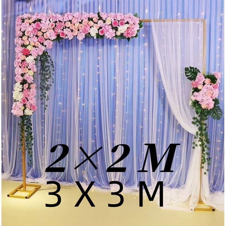 2m * 2M/3mX3m Square Arch ฉากหลังขาตั้งโลหะงานแต่งงานขาตั้งกรอบพิธีวัน ...