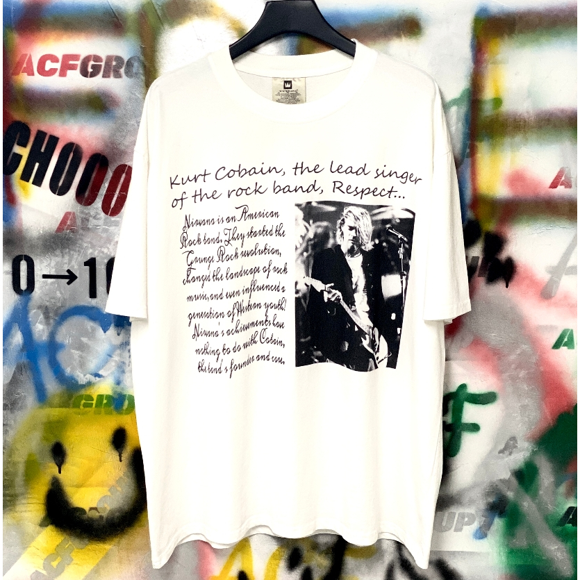 Nirvana Band Koben Portrait Kurt Cobain หมึกสีขาวโดยตรง Inkjet พิมพ์ ...