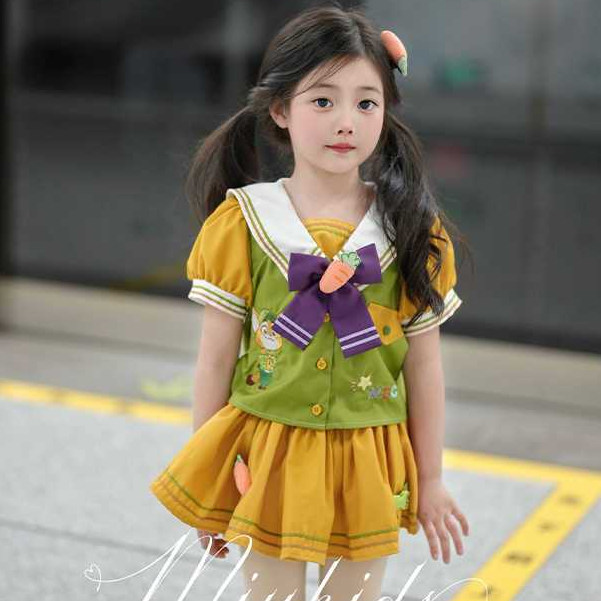 ชุดเสื้อและกางเกงขาสั้น JK Judy Nick สำหรับเด็กหญิงและเด็กชายในช่วงฤดู ...