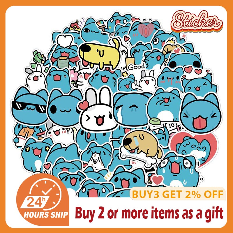 50 ชิ้น BugCat Capoo สติกเกอร์น่ารัก Graffiti DIY แล็ปท็อปกระเป๋า ...
