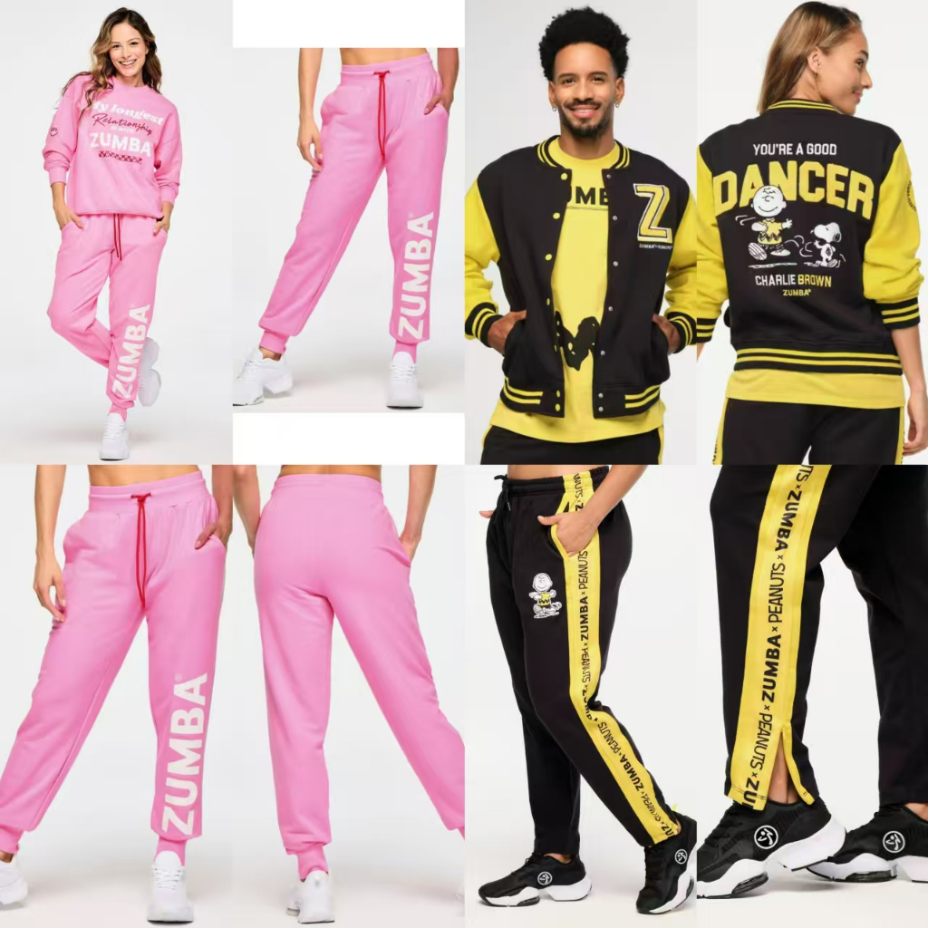 ZUMBA 2025 ฤดูใบไม้ผลิสีชมพูวันวาเลนไทน์สีชมพูชุดเสื้อแขนยาว Snoopy ...