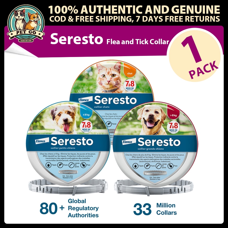 Elanco Seresto Vet-Recommended Flea & Tick Treatment Collar สําหรับ ...