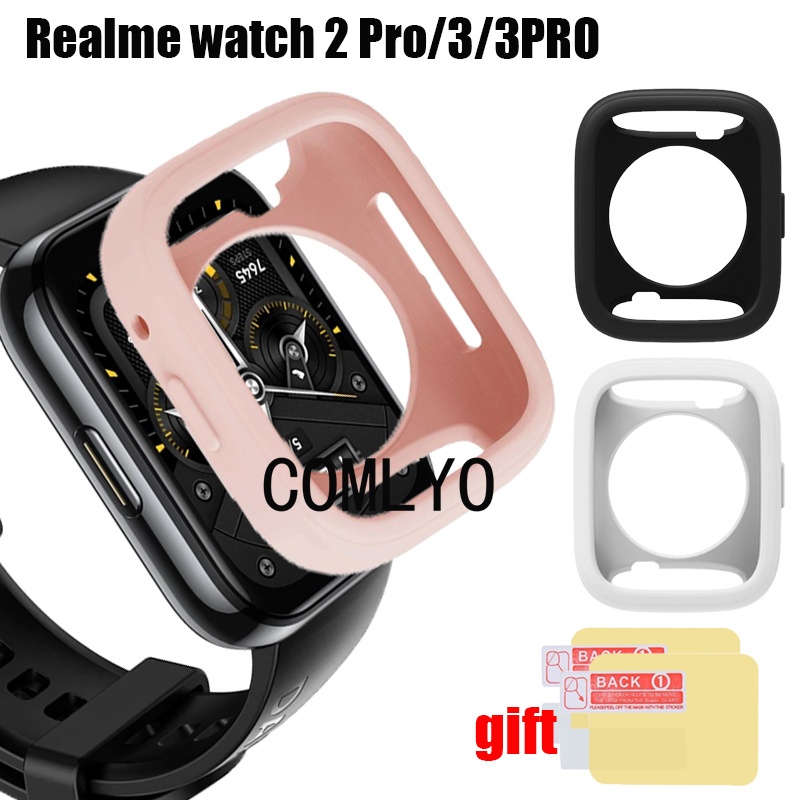 สําหรับนาฬิกา Realme watch 3 pro 2 pro กรณีนาฬิกาสมาร์ทซิลิโคนนุ่มครึ่งฝาครอบกันชนป้องกัน ...