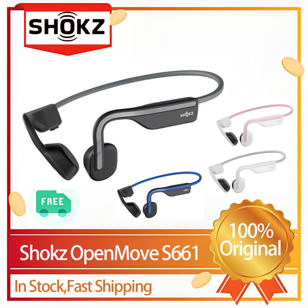 Shokz OpenMove S661 Bone Conduction หูฟังบลูทูธ Typc C IP55 หูฟังไร้สายกีฬากันน้ําเปิดหู ...